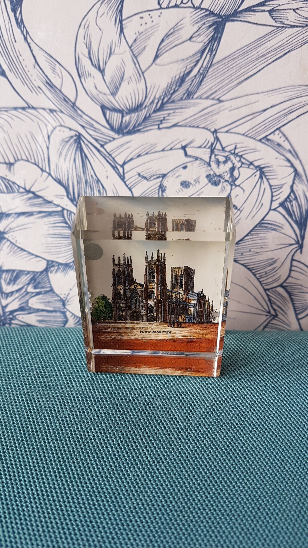 Victorian/edwardian Antique Small Rectangular Souvenir Paperweight of ...