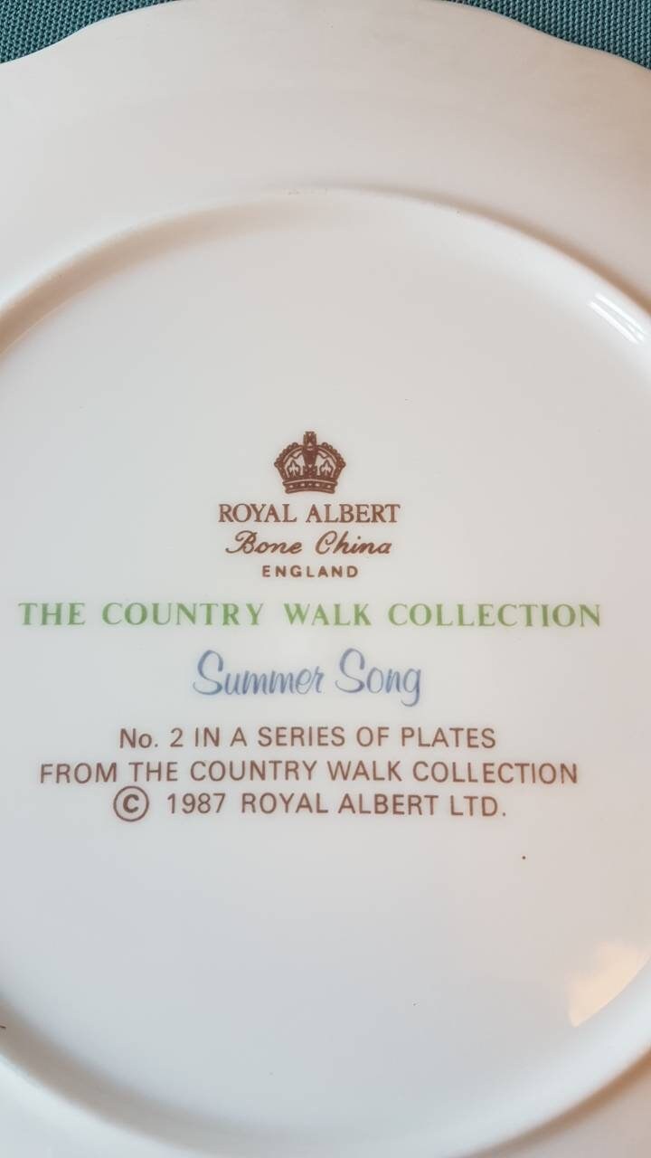 Vintage Royal Albert Bone China Plate From the Country - Etsy
