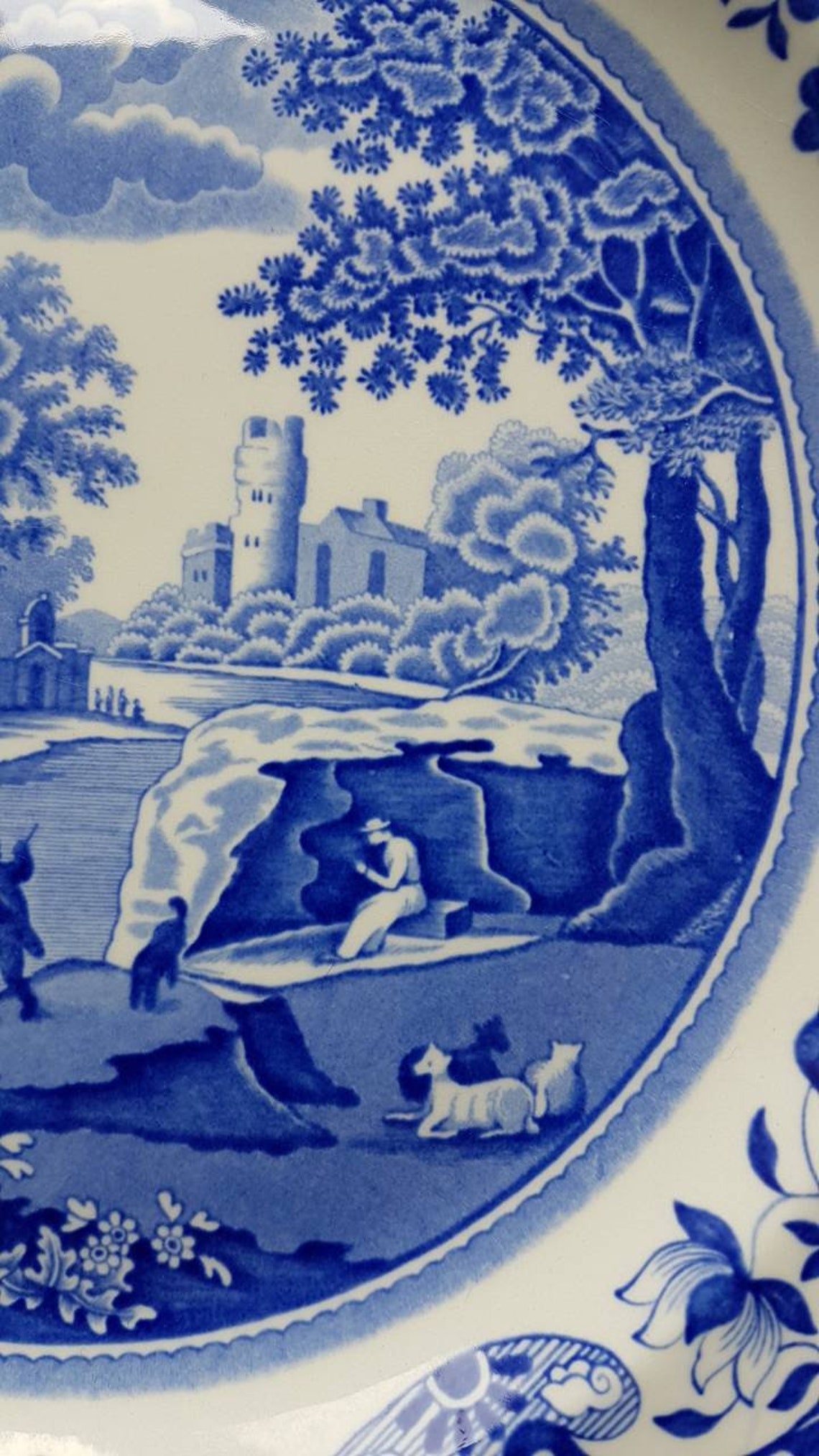 Spode 'blue Italian' Spode Design Dinner Plate Blue - Etsy