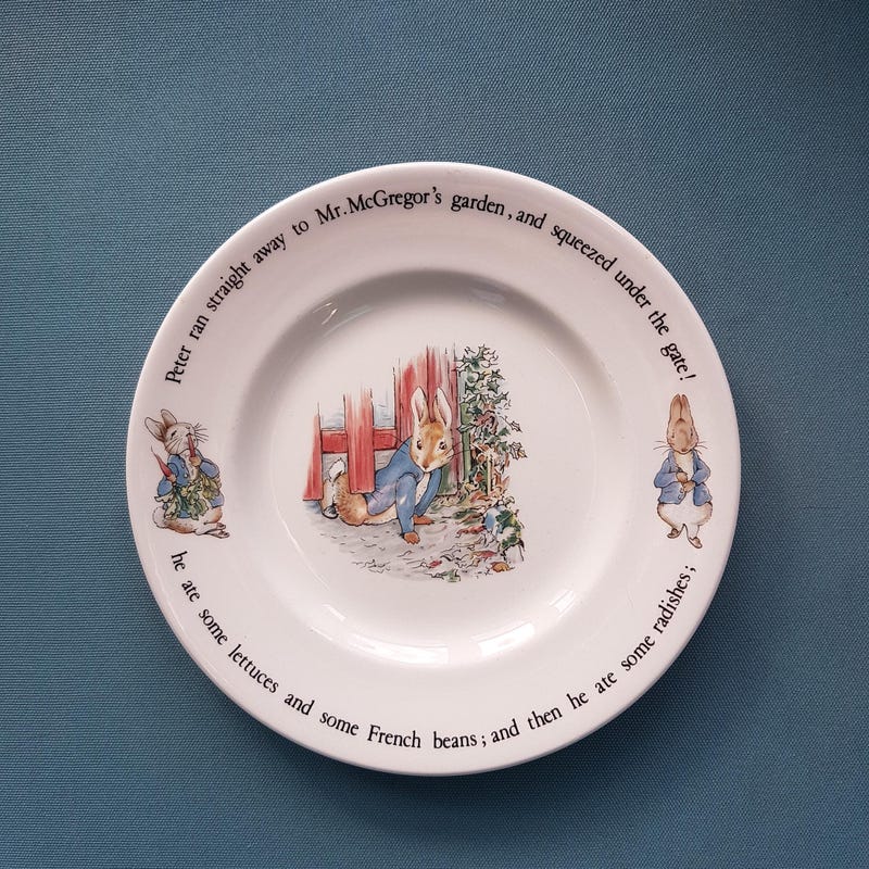 Rabbit Plate - Etsy