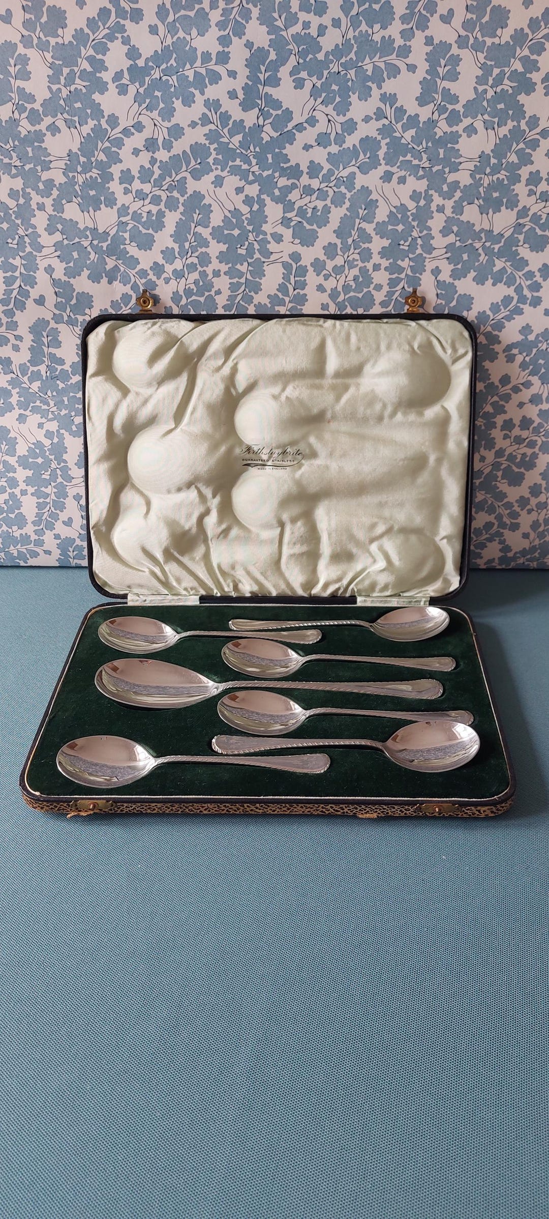 Vintage Pudding Set -serving Spoon and Six Spoons-firth Staybrite ...