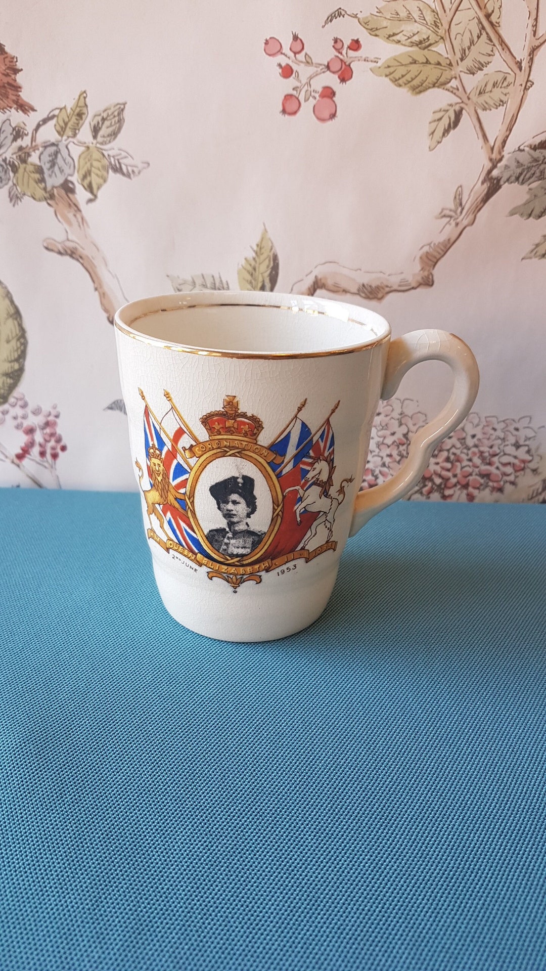 Vintage Commemorative Mug for Queen Elizabeth's Coronation in 1953 ...