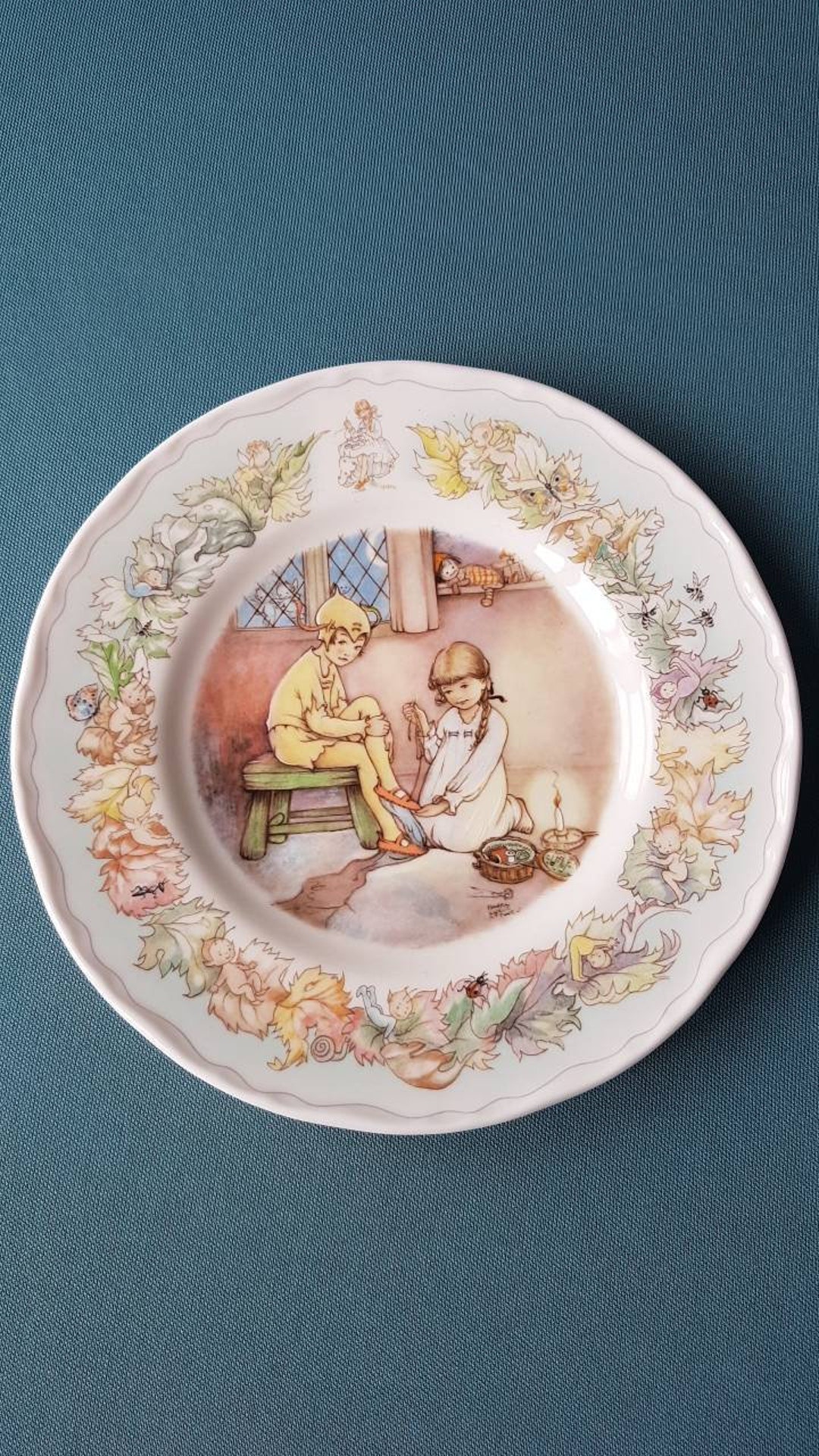 Vintage Royal Worcester Peter Pan Plate - Peter's Shadow -english Fine ...