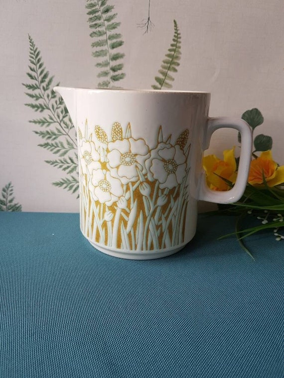 Vintage Hornsea Jug Fleur Design Hornsea Pottery From | Etsy