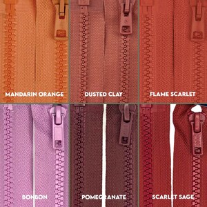 50cm Separating Cube Zipper - Various Colors - for Jackets, Coats Etc ...