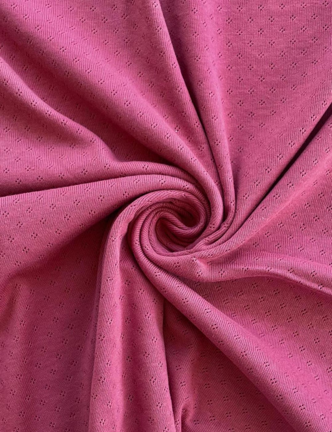 Pointelle Cotton Jersey Knit Fabric: Lightweight Baby Clothing Material ...