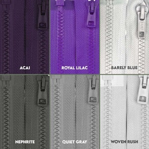 50cm Separating Cube Zipper - Various Colors - for Jackets, Coats Etc ...