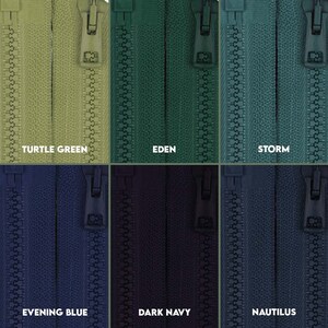 50cm Separating Cube Zipper - Various Colors - for Jackets, Coats Etc ...