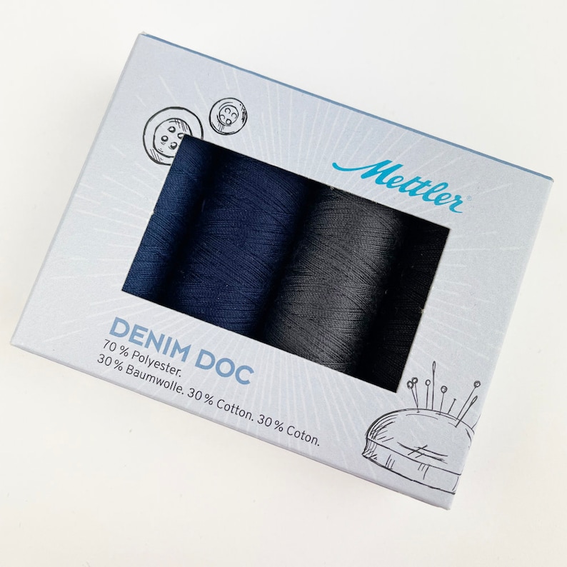 Mettler Denim Doc 4-pack DARK Jeans Sewing and Embroidery - Etsy