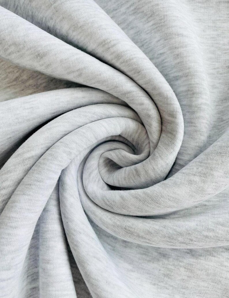 Cotton Blend Jogging Knit Fabric: Brushed Fleece Back, Various Colors ...