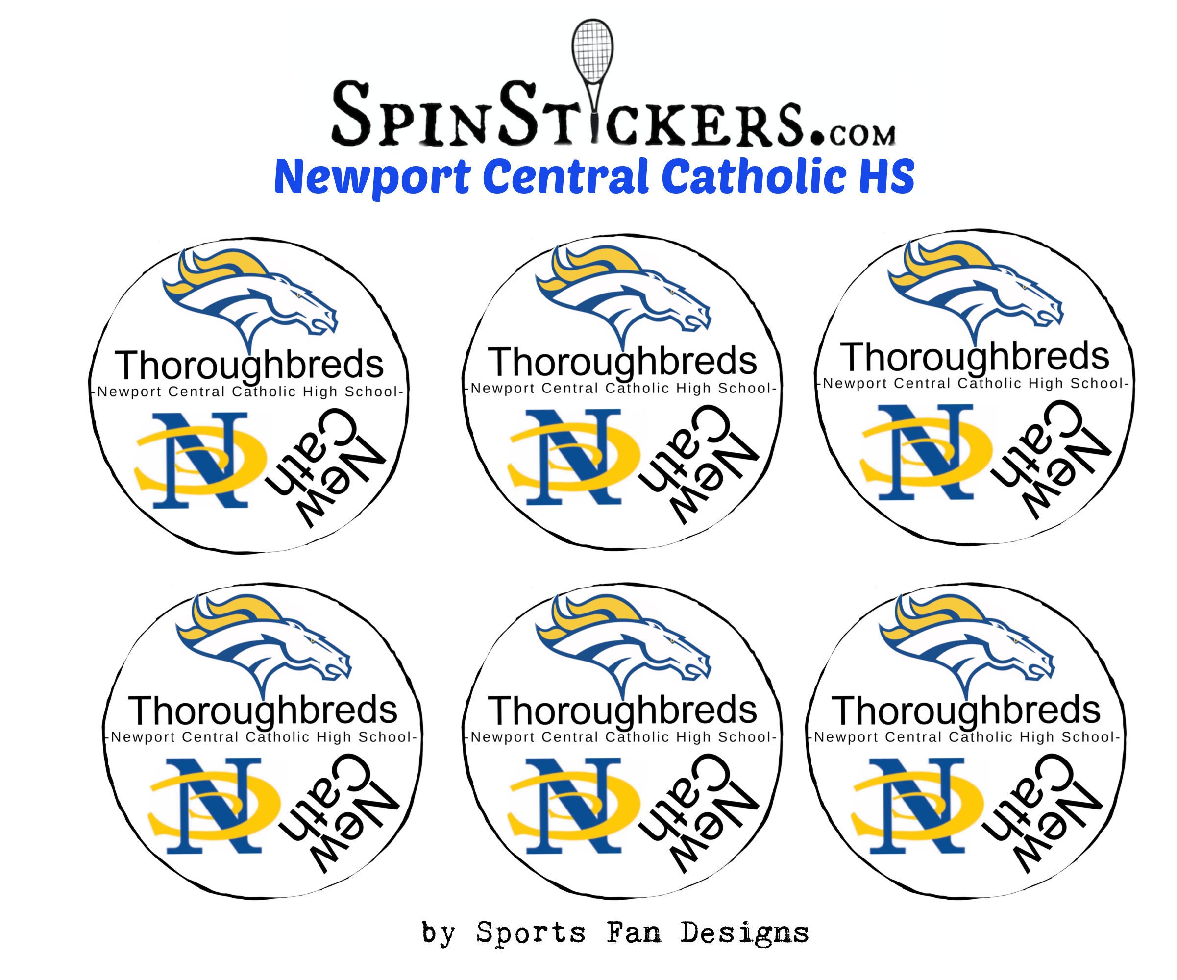 Custom Tennis Stickers, 60 Spin Stickers for Schools, Colleges or Just ...