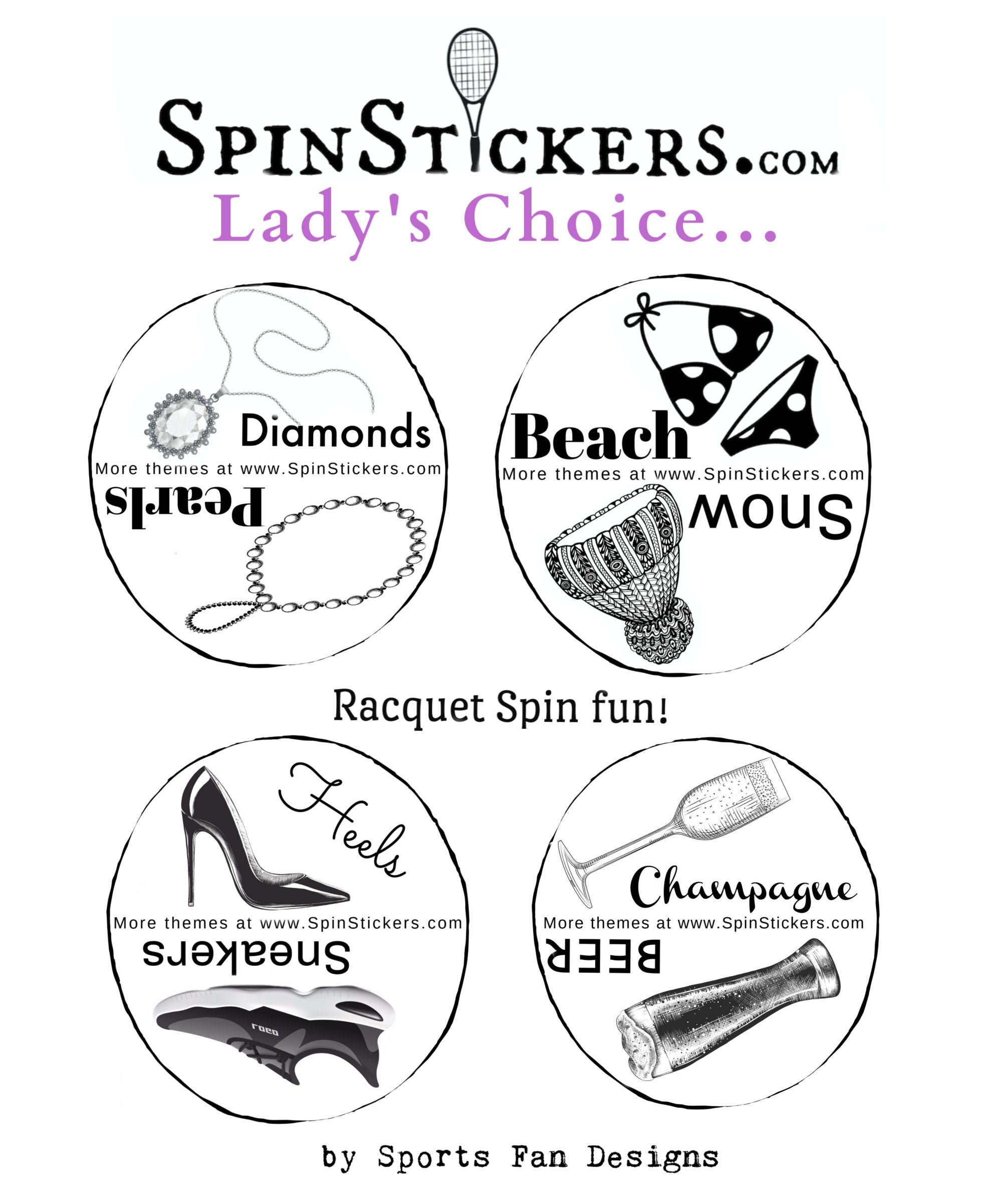 4 Tennis Spin Stickers for Racket Tennis Butts Racquet - Etsy