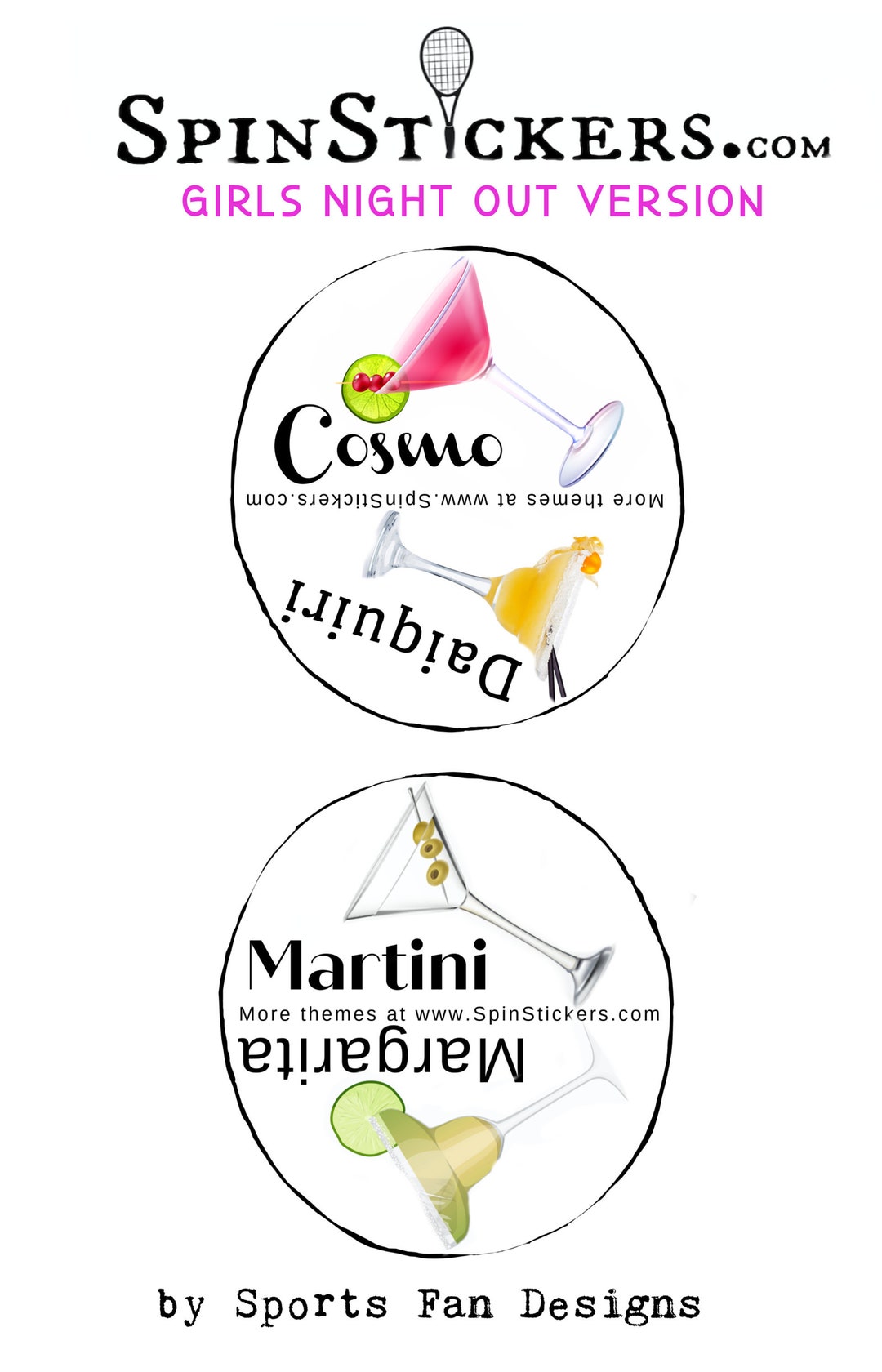 2 Tennis Spin Stickers for Racket Tennis Butts, Racquet Spinners for ...