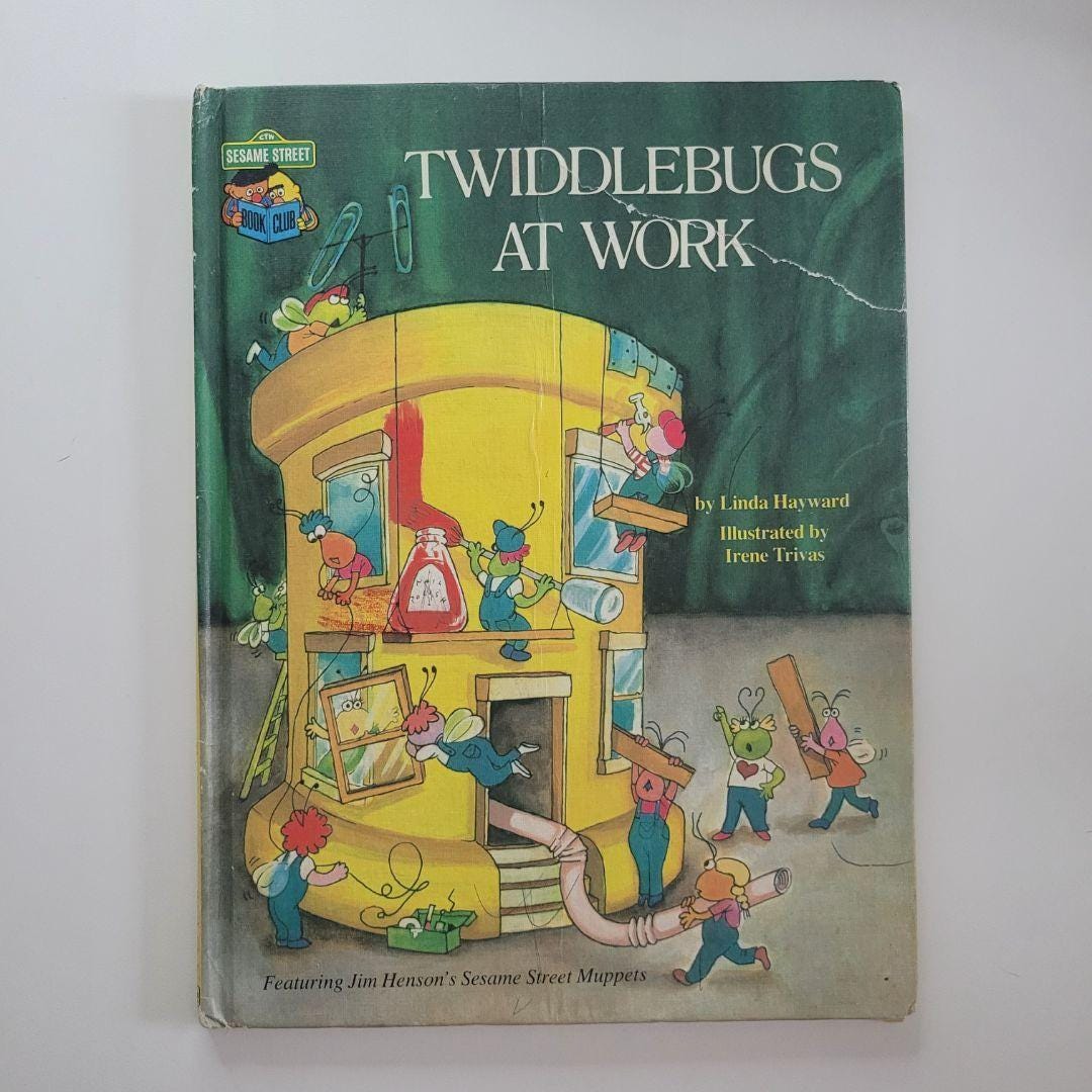 Sesame Street Twiddlebugs at Work Book Vintage 1980s Muppets Jim Henson ...