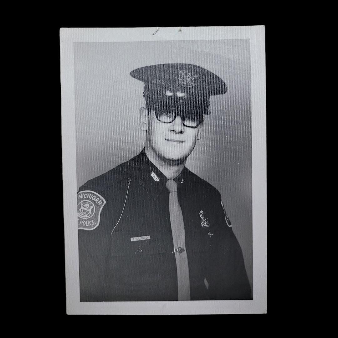 Michigan State Police Officer Photograph Vintage Ephemera Black White ...