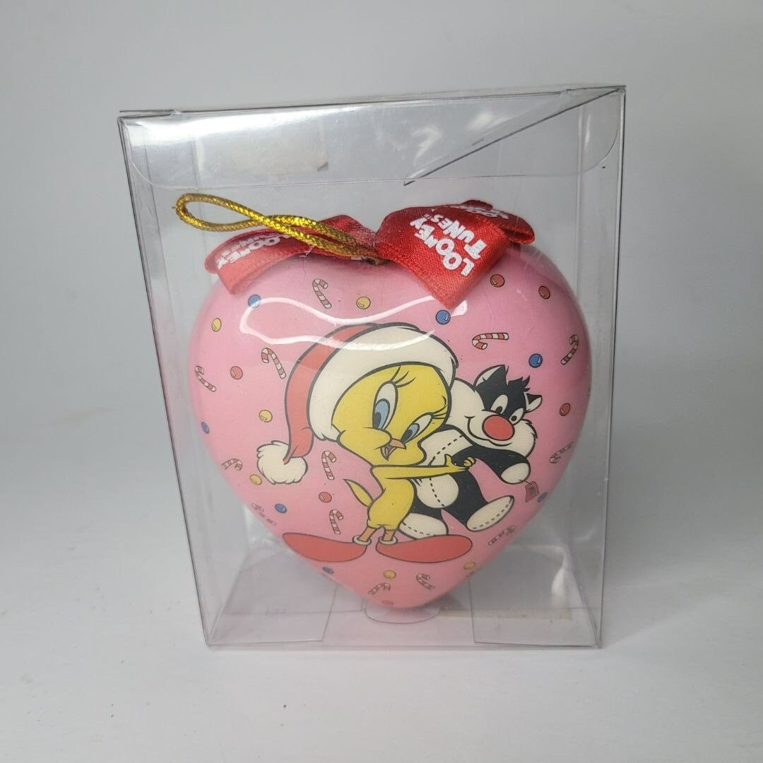 Looney Tunes Tweety Bird Sylvester Cat Heart Ornament - Etsy