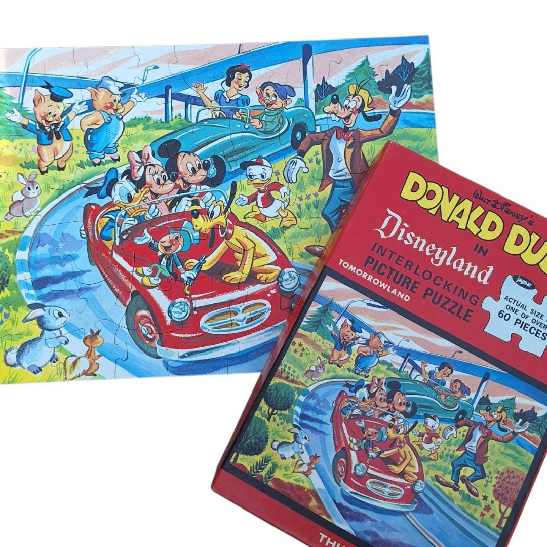 Disney Jaymar Puzzle Mickey Goofy Little Pigs Cricket Pluto Car Parade ...