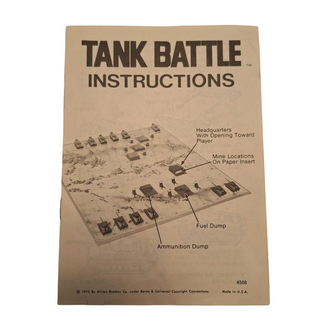 Milton Bradley Tank Battle Instruction Manual 1975 Assembly Army Game ...