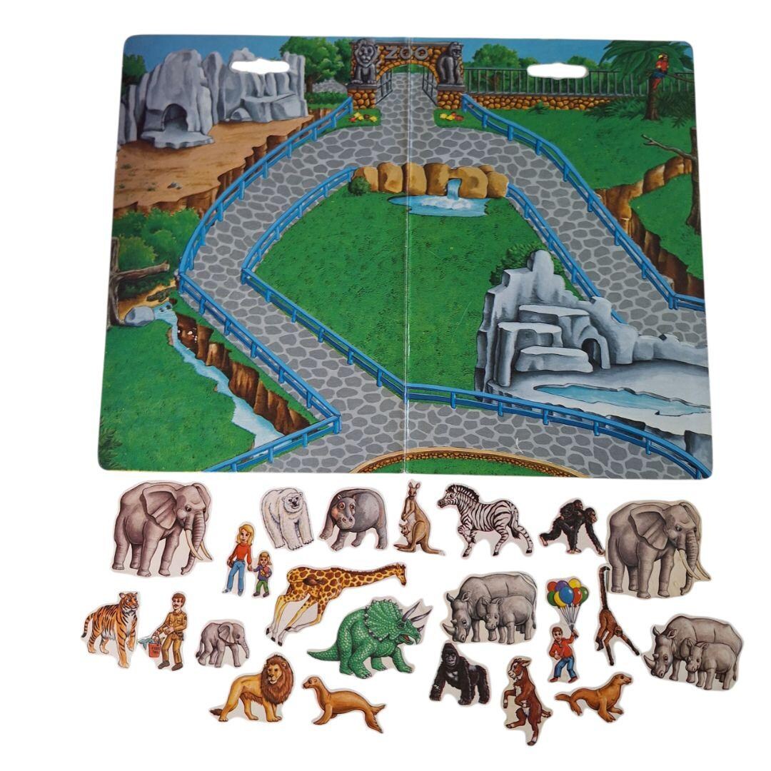 Create a Scene Magnetic Zoo Travel Play Elephant Rhinoceros Lion ...