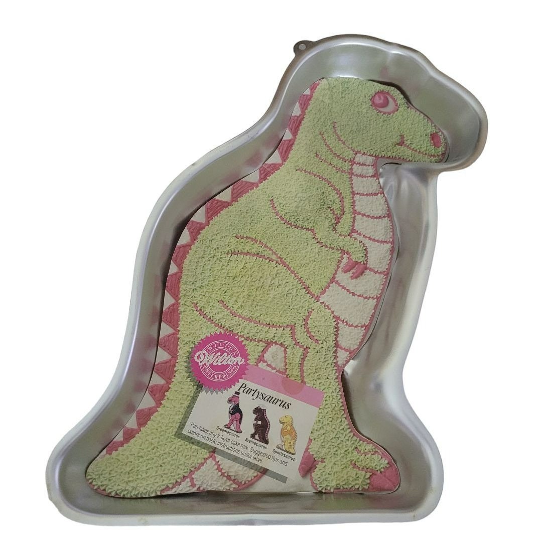 Wilton Partysaurus 1987 Dinosaur Cake Pan Vintage Tyrannosaurus Rex ...