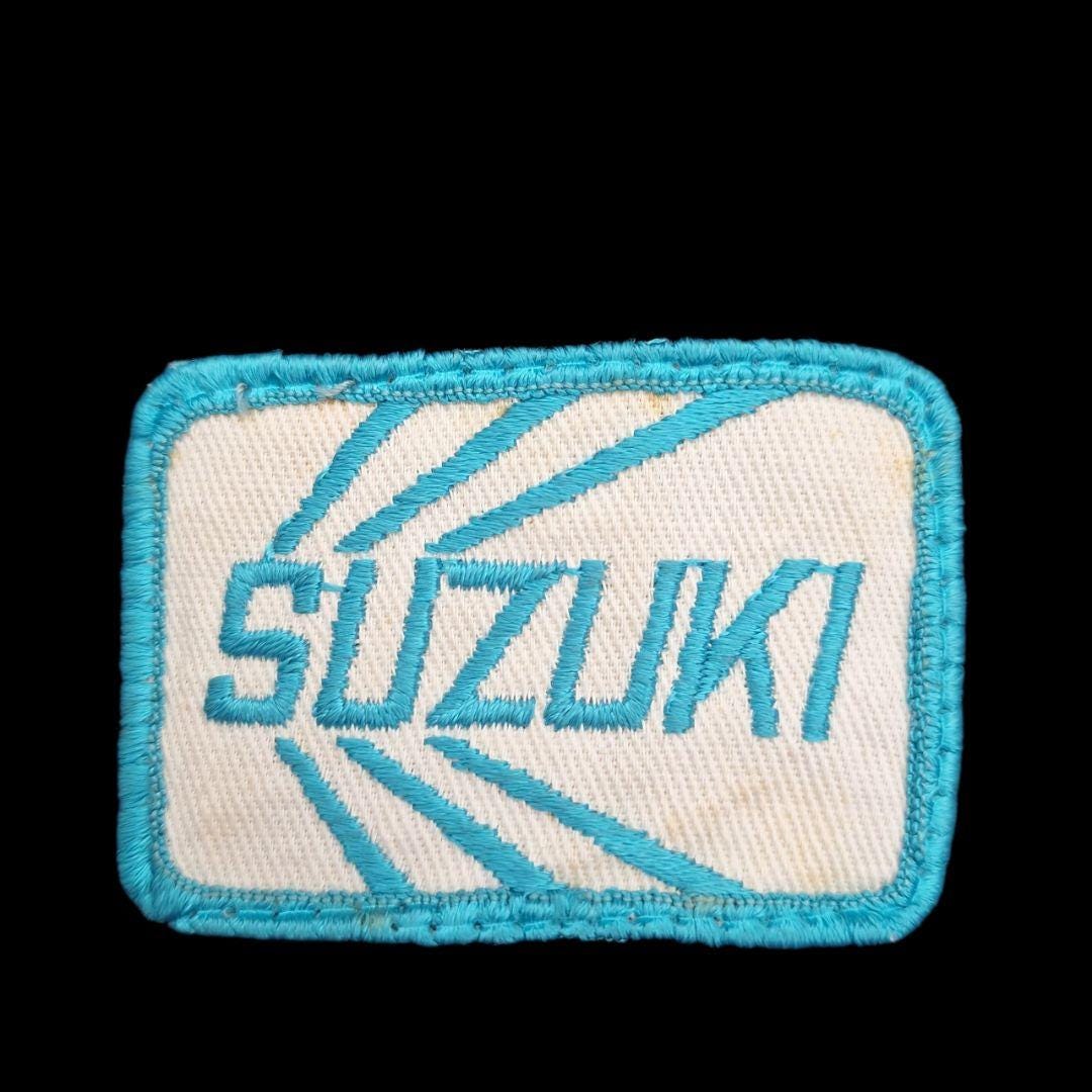 Suzuki Patch Vintage White Blue White 2 X 3 Inches Snowmobile Bike - Etsy