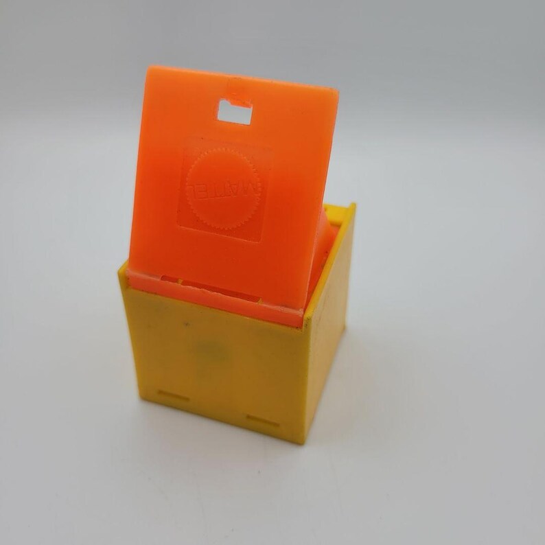 1972 Mattel Alphabet Pop up Block Toy Plastic Vintage Letter Learn ...