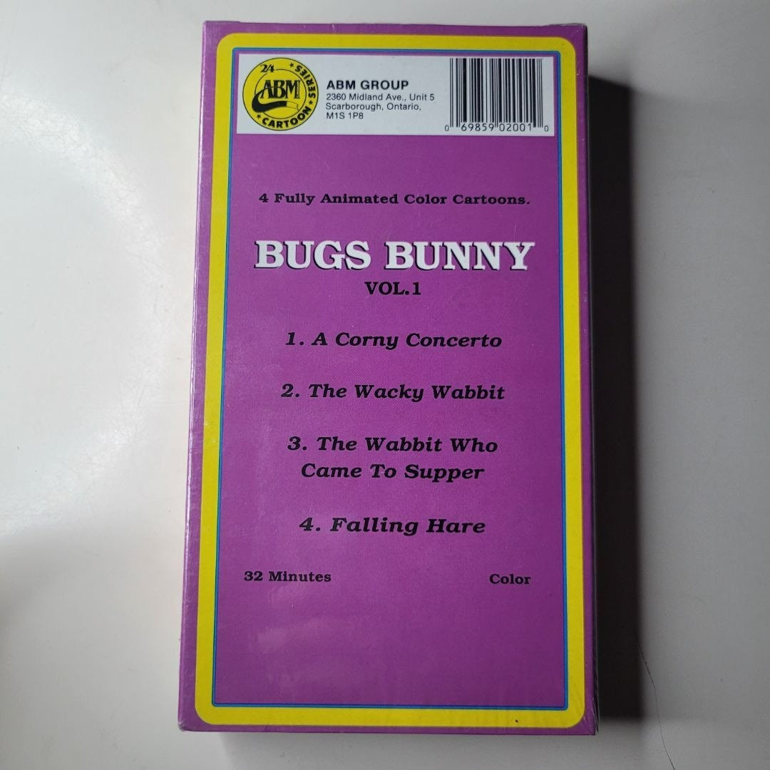 ABM Group Bugs Bunny Cartoon VHS Sealed Vol 1 Wabbit Hare Animated Vtg ...