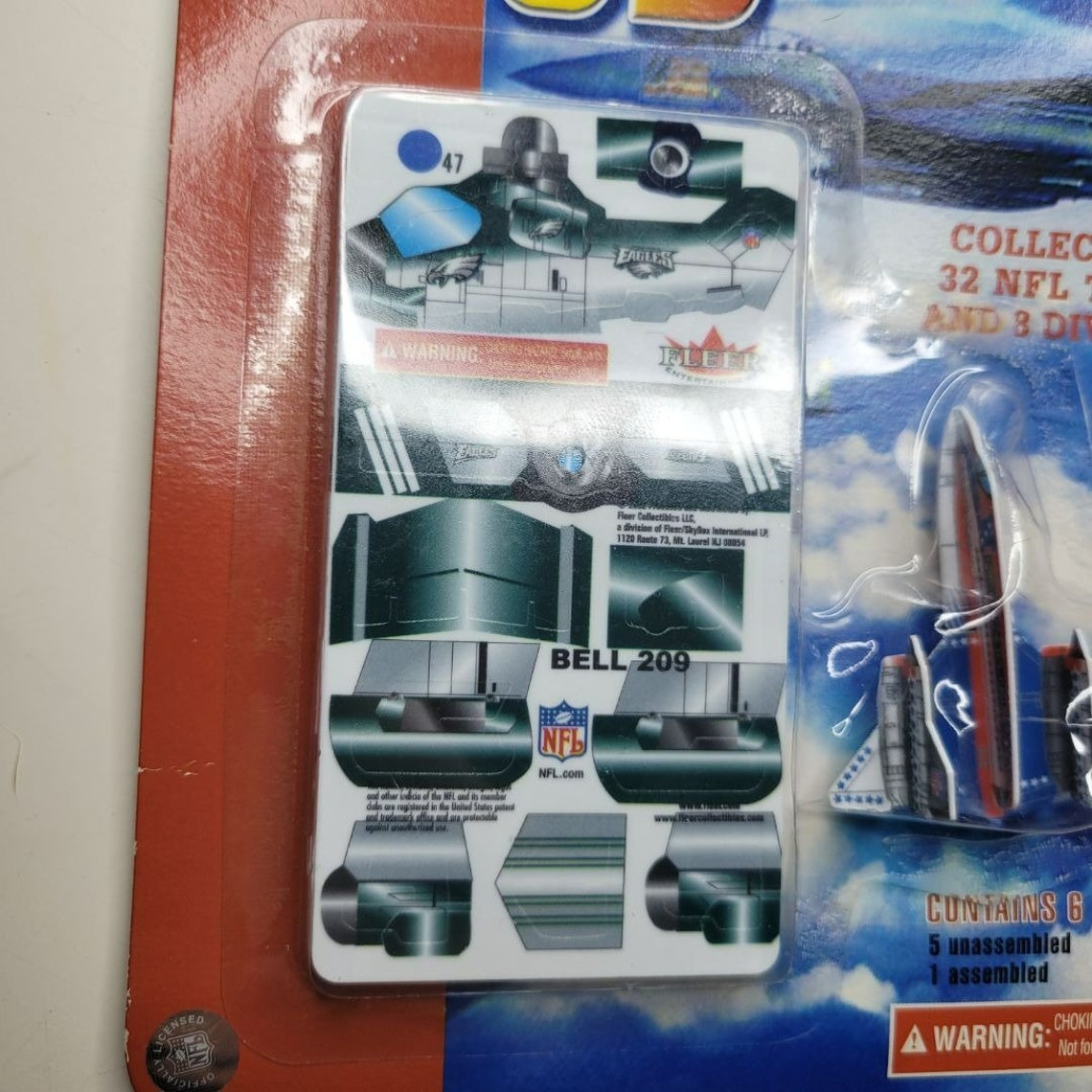 Eagles 3D NFL Aircraft Model 6 Planes Fleer Entertainment Fan Vintage ...