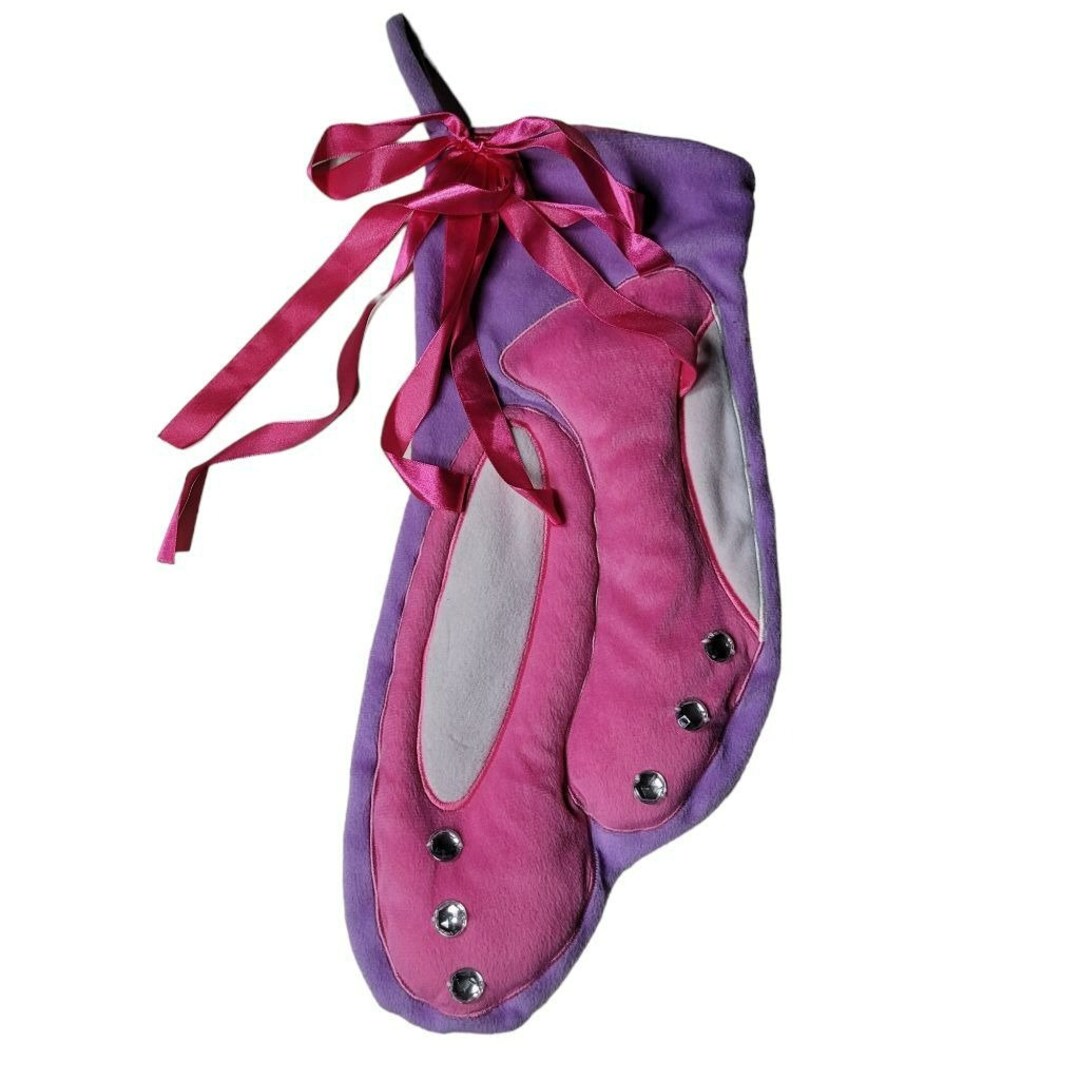 Ballerina Ballet Christmas Stocking Ribbon Pink Purple Dancer Little ...