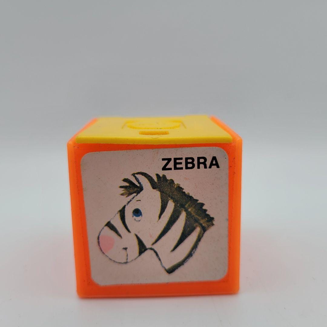 1972 Mattel Alphabet Pop up Block Toy Plastic Vintage Letter Learn ...