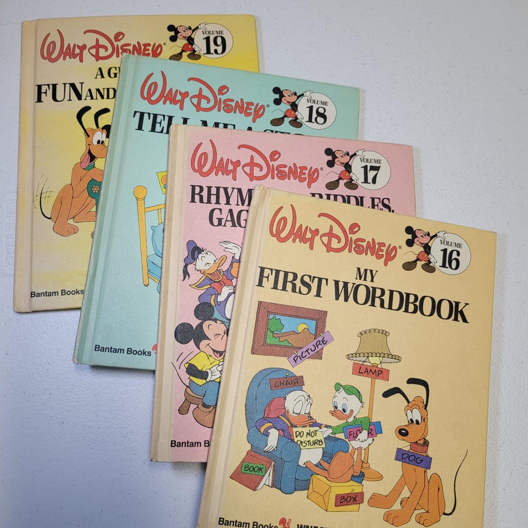 Walt Disney Fun to Learn Library 4 Book Set Volume 16 17 18 19 Vintage ...