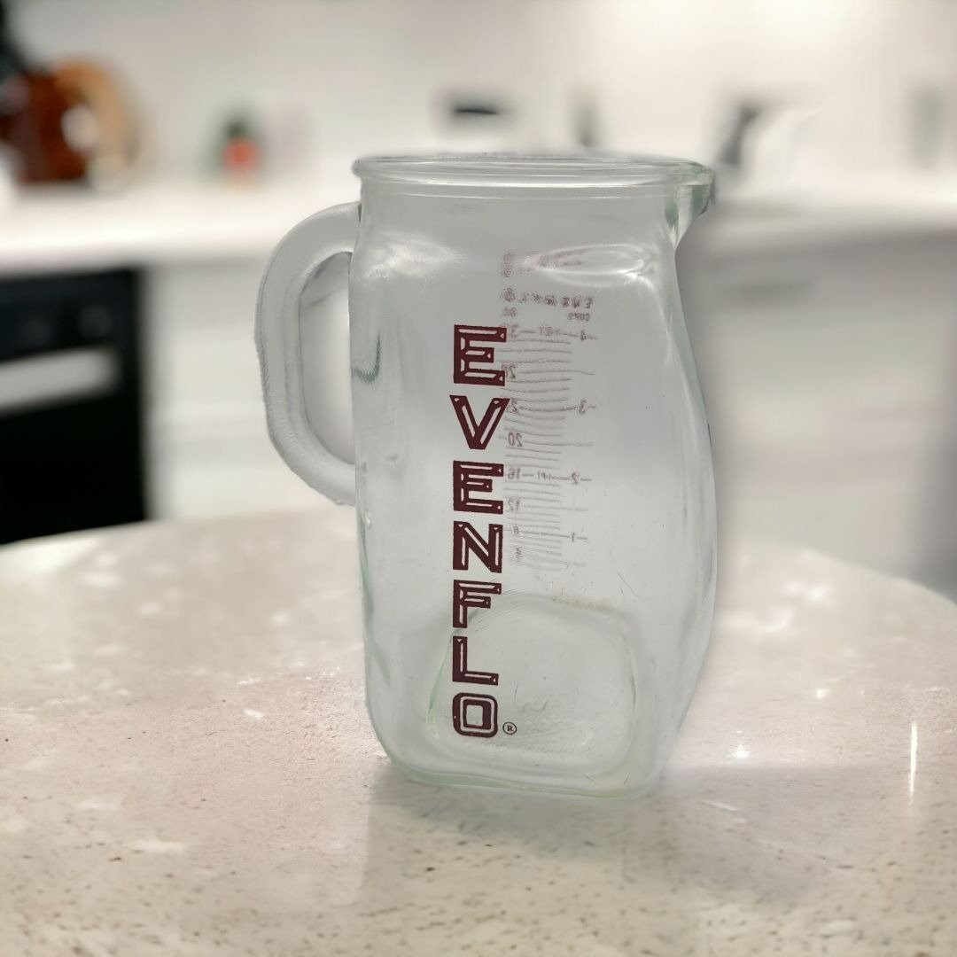 EVENFLO Glass Formula Measuring Pitcher 4 Cup 32 Fluid Ounce Vintage ...