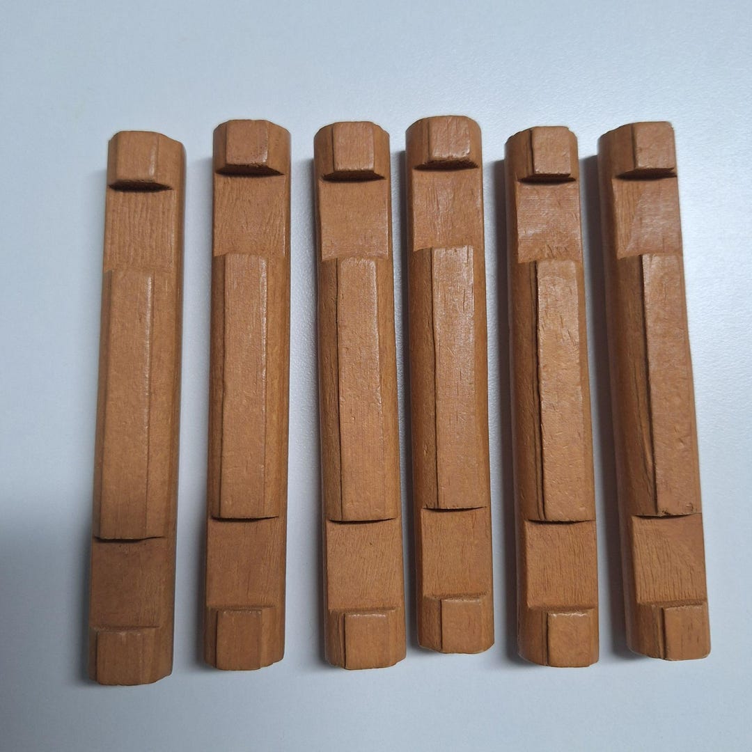 Lincoln Logs Double Notch Light Brown Wooden Building Blocks Set of 6 ...