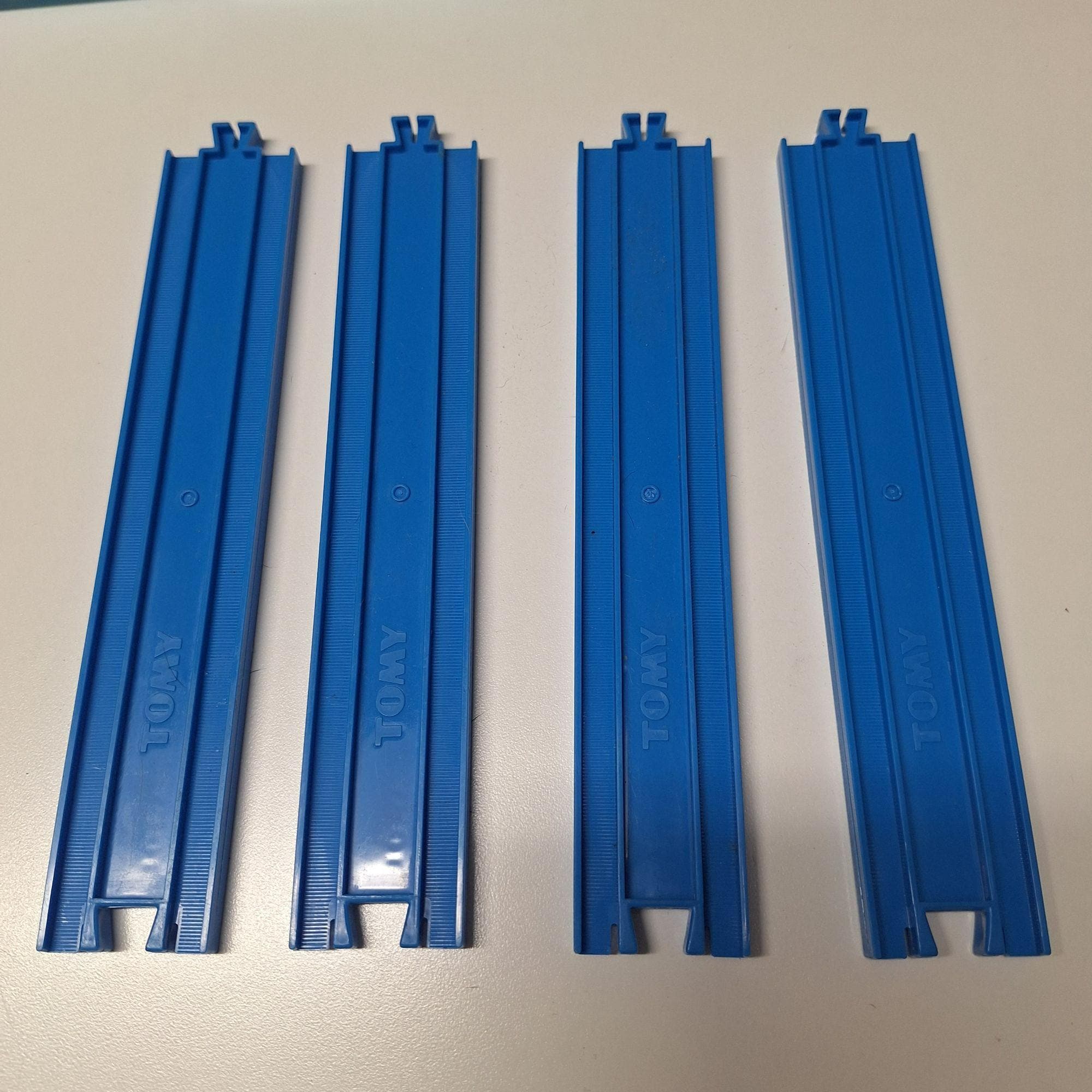 TOMY Blue Plastic Train Track Set 4 Pieces Vintage 1998 Replacement ...