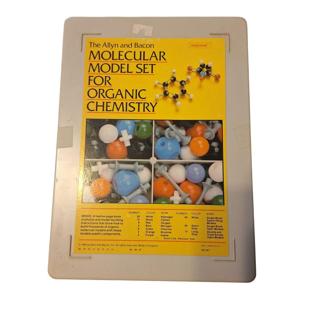 Molecular Model Set for Organic Chemistry Molymod Allyn Bacon 80s School Study - Etsy