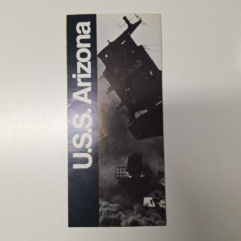USS Arizona Brochure Memorial 80s 90 Vintage Collectible Hawaii Ship ...
