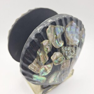 Napkin Letter Holder Abalone Black Shell Ocean Vintage Trends ...