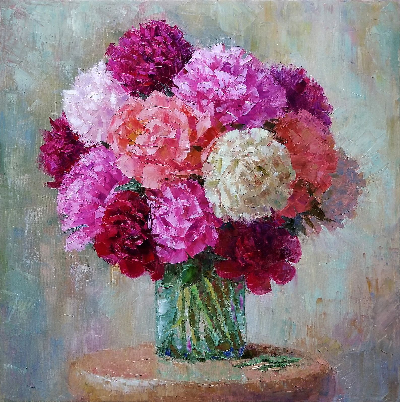 Peonies. Still Life Oil Painting on Canvas - Etsy