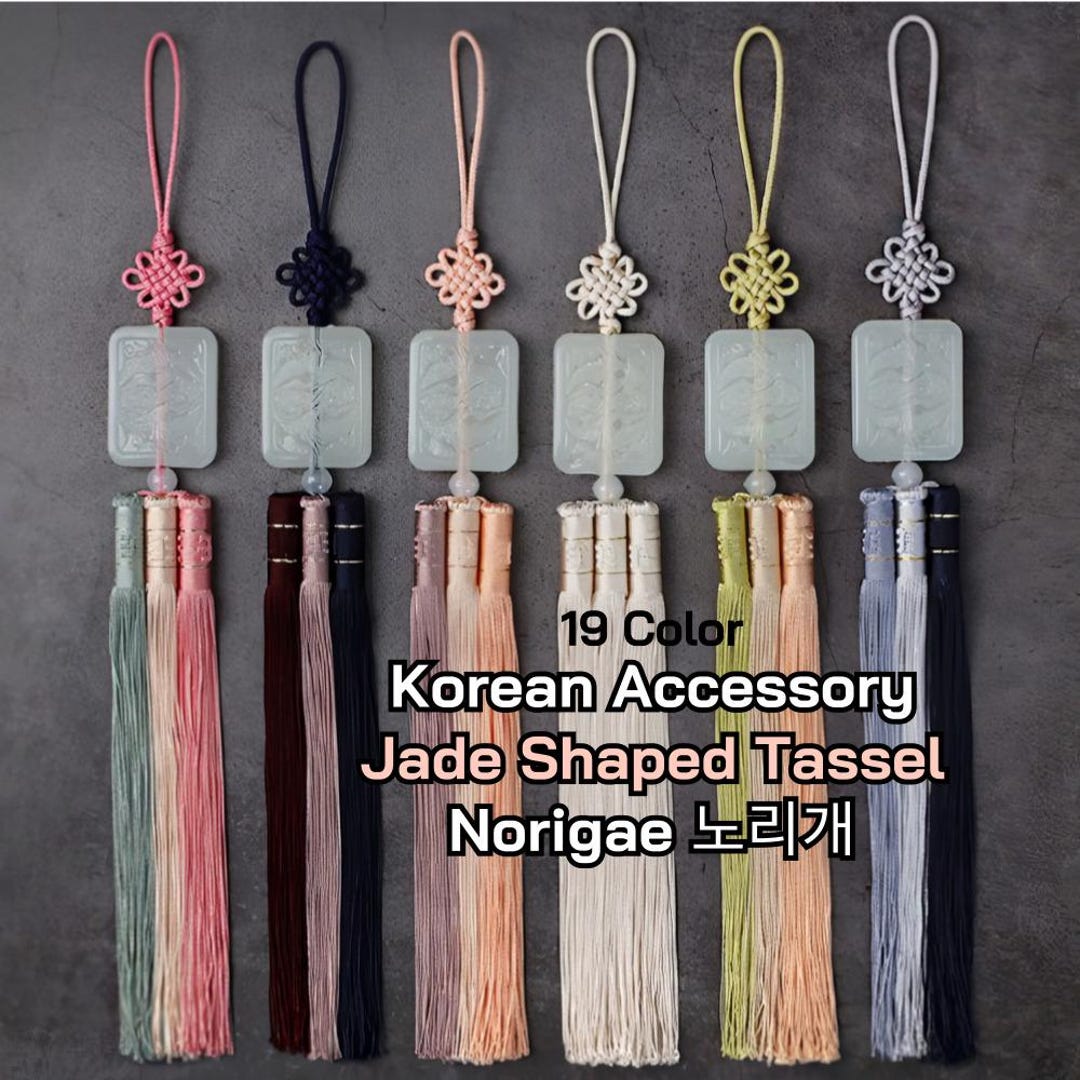 Gift Craft Korean Hanbok Accessory Jade-like Tassel Norigae Charm - Etsy