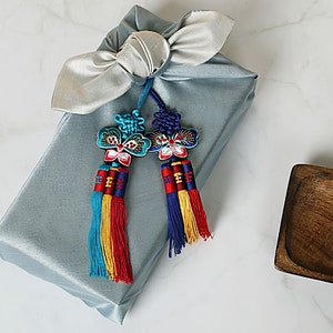 Korean Hanbok Accessory Cute Butterfly Tassel Norigae Craft Pendant ...