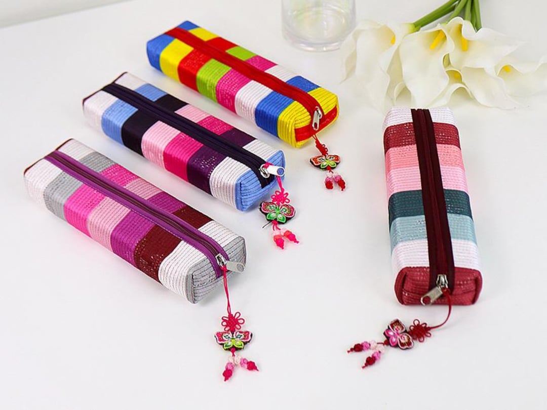Korean Traditional 'saekdong' Pencil Case, Pen Pouch | Hanbok Inspired ...
