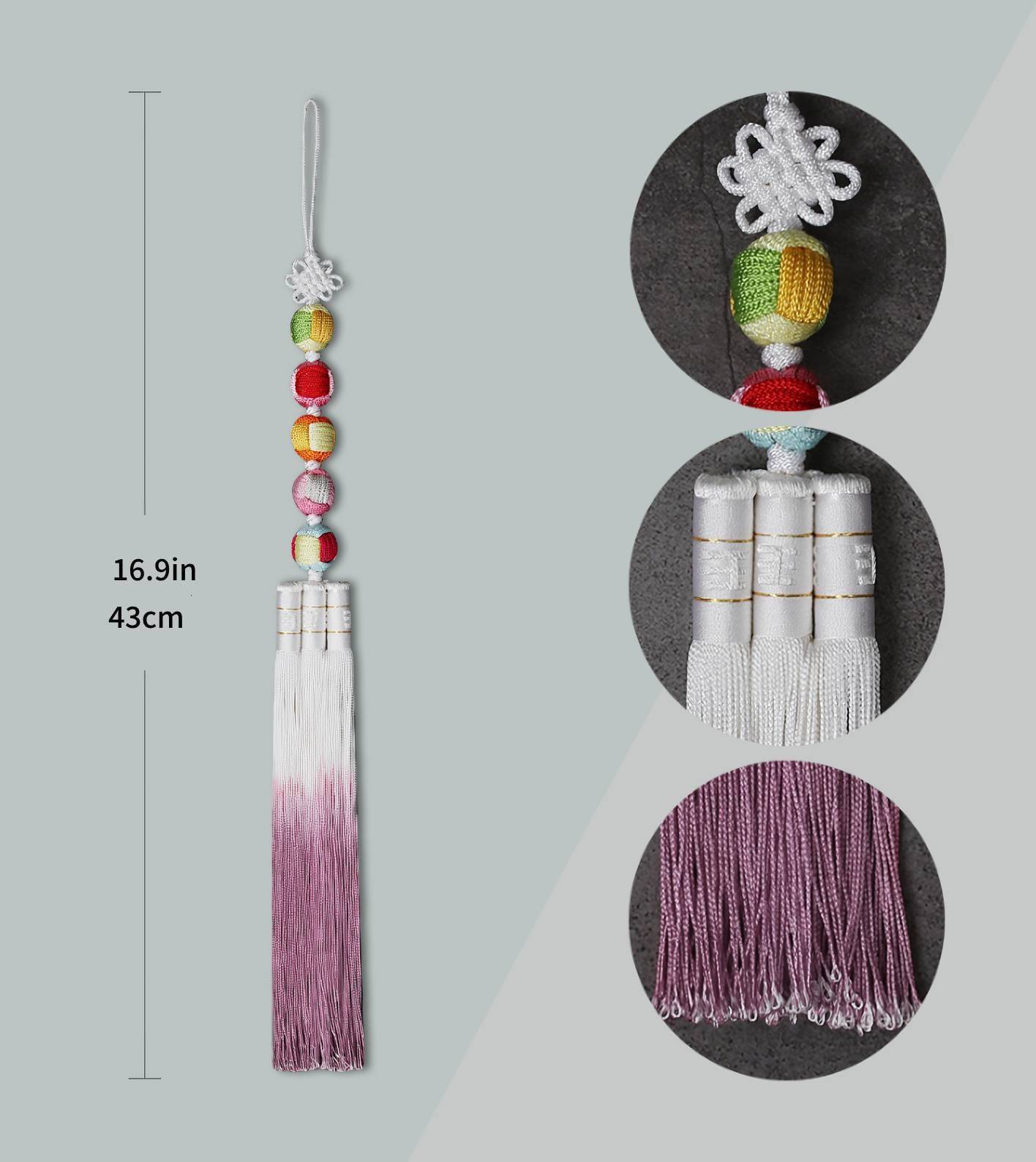 Gift Craft Korean Hanbok Accessory Jewel Tassel Long Norigae Charm - Etsy