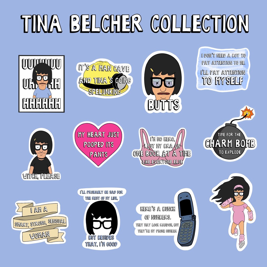 Bob’s Burgers Inspired Tina Belcher Sticker Collection - Etsy