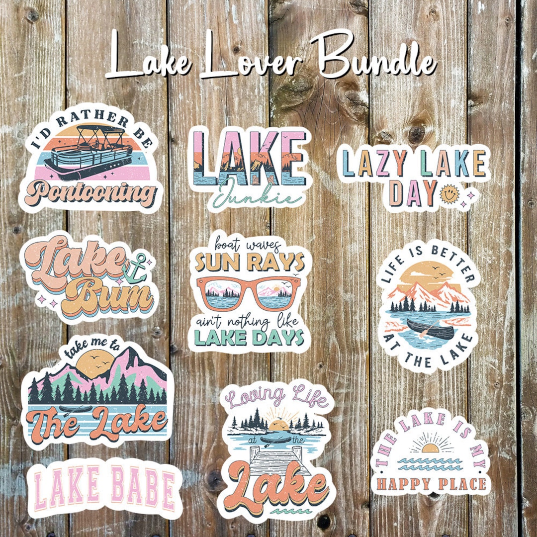 Lake Sticker Set: Matte Journal Stickers - Etsy