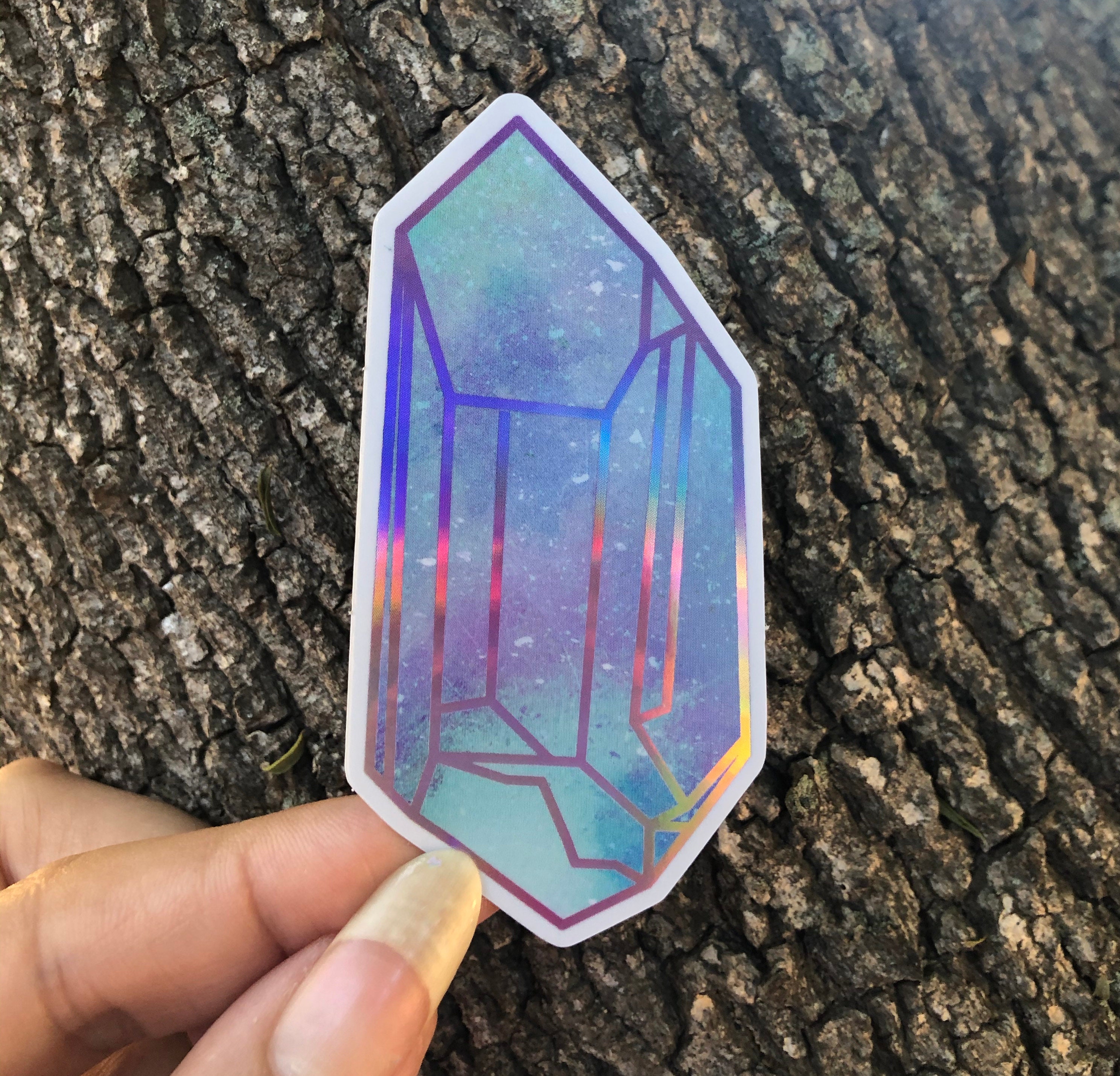 Holographic Crystal Vinyl Sticker Witch Aesthetic Celestial | Etsy