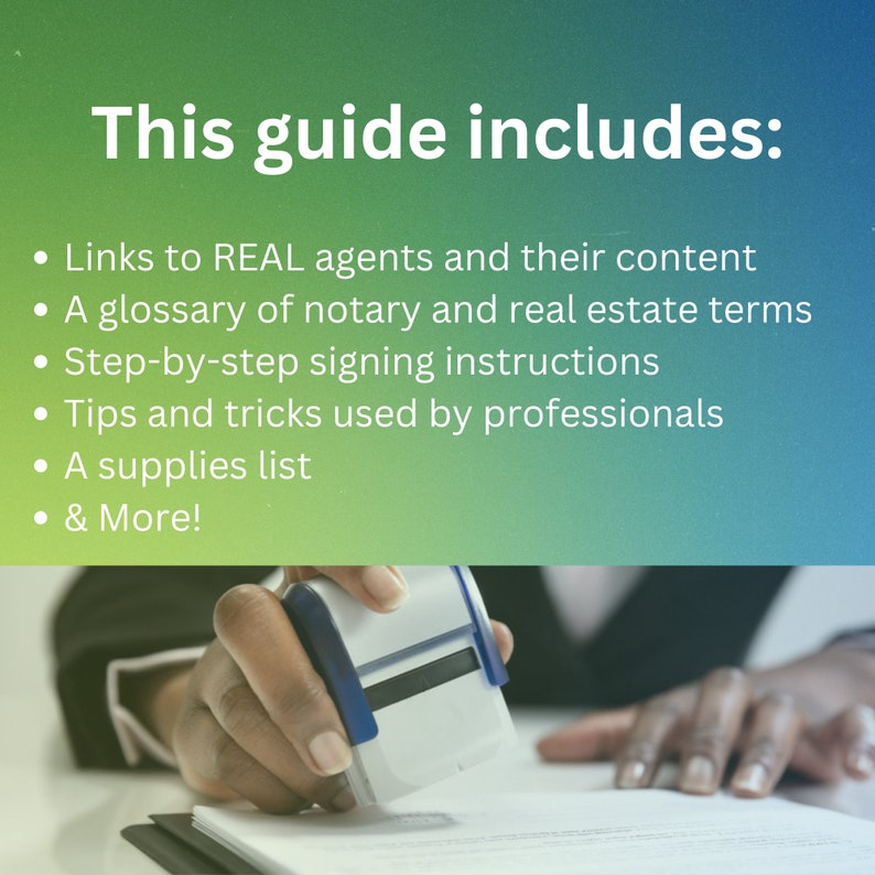 Notary Loan Signing Agent HOW TO Downloadable Guide to Become an LSA ...