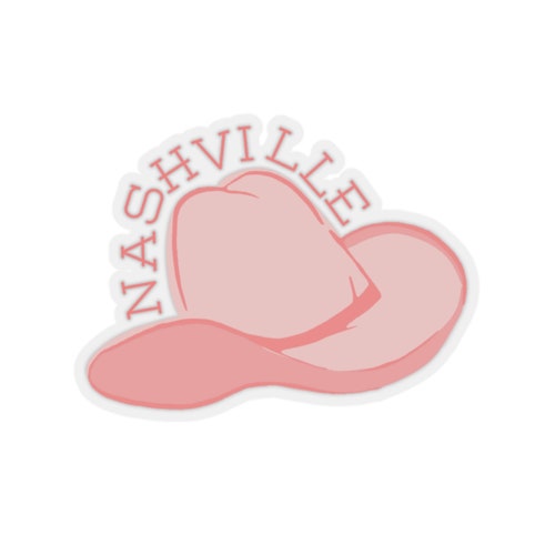 Holographic Nashville Sticker Pink Cowboy Hat Cowgirl - Etsy