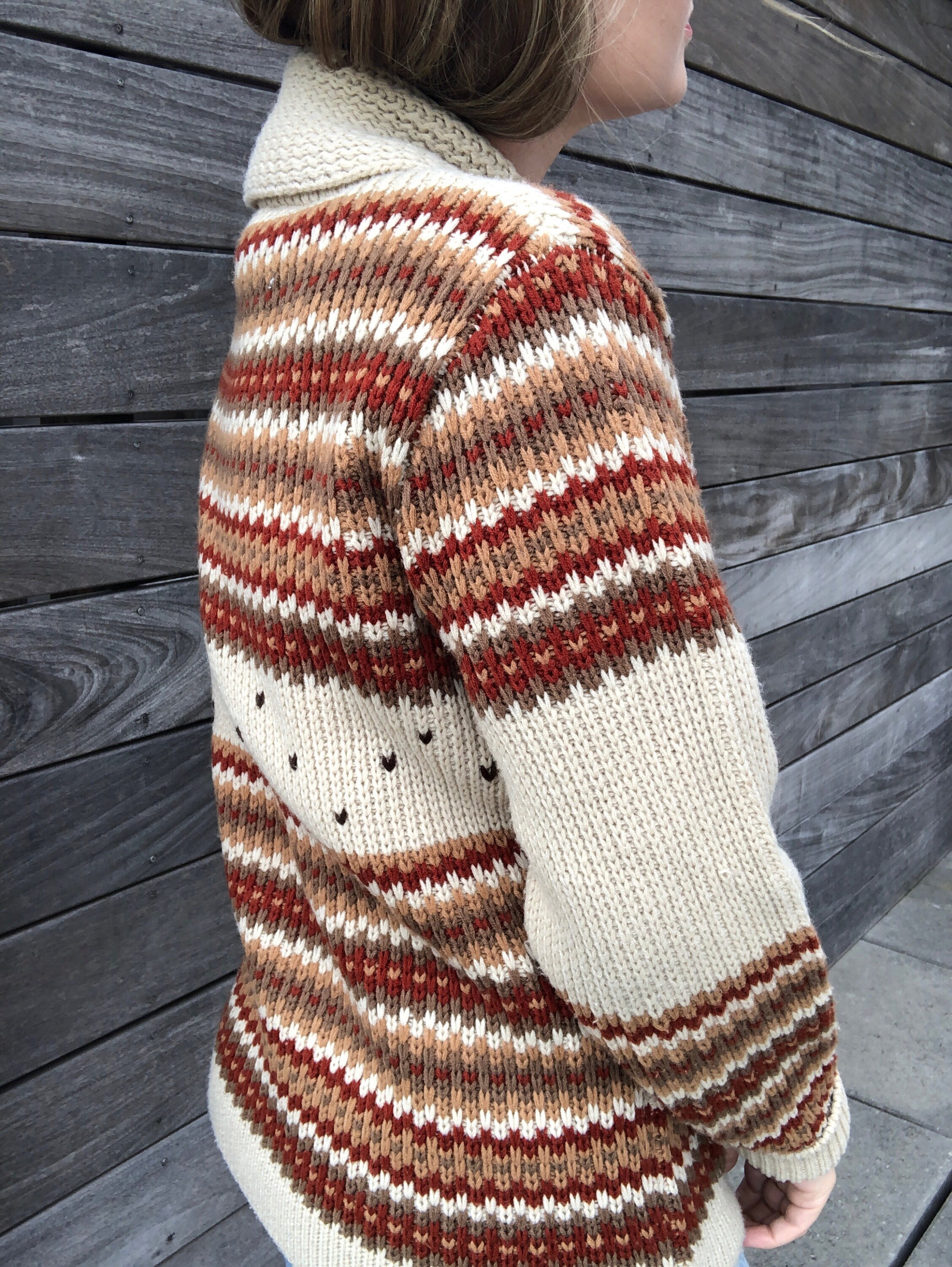 RARE Vintage 70s // Cardigan Novelty Sweater // Kristin for RARE Vintage 70s // Cardigan Novelty Sweater // Kristin for