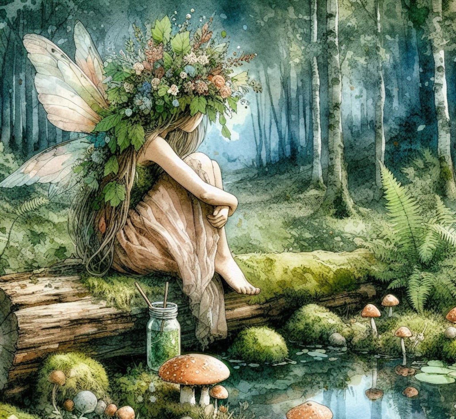 Woodland Fairy Cross Stitch Pattern, PDF Instant Download, Full ...