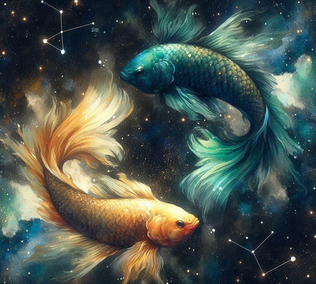 Pisces Zodiac Cross Stitch Pattern, PDF Instant Download, Full Coverage ...